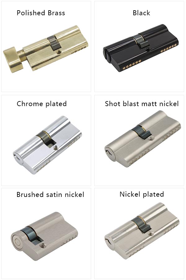 Various Cylinder Finishes(Color) For Option - Door handle manufacture